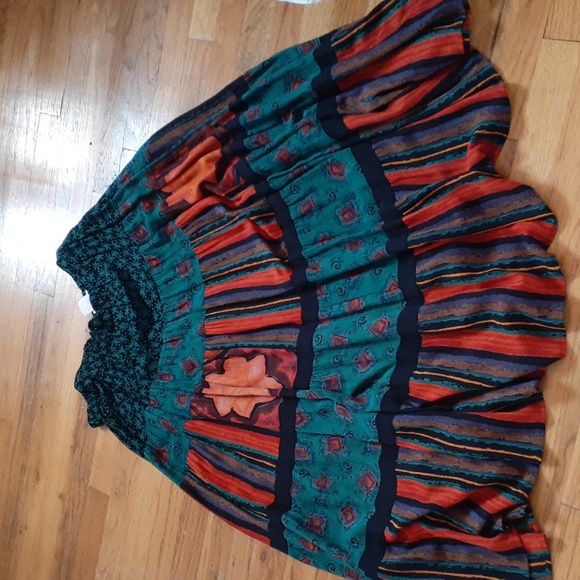 Carole Little | Skirts | Vintage Carol Little Size 8 Folk Art Whimsical ...